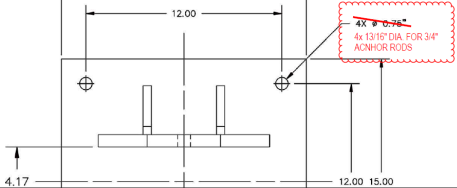 DH-AP-12 - Hole Size Specification