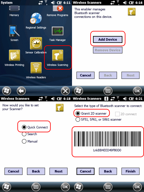 Connect the 8670 RingScanner to an Intermec branded device