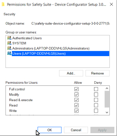 OS Compatibility crossmark on checklist installing Safety Suite Device ...