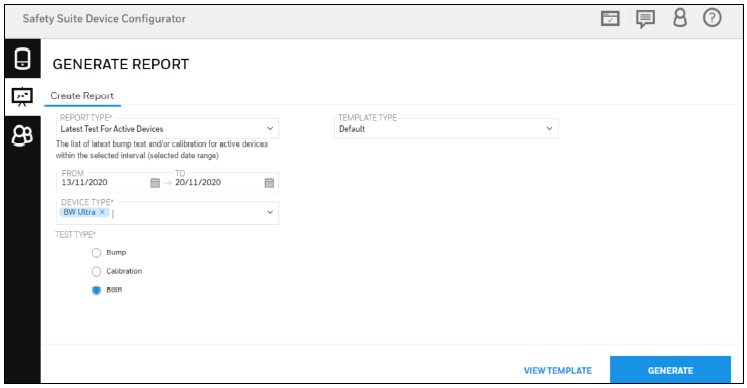How to generate report on Safety Suite Device Configurator?