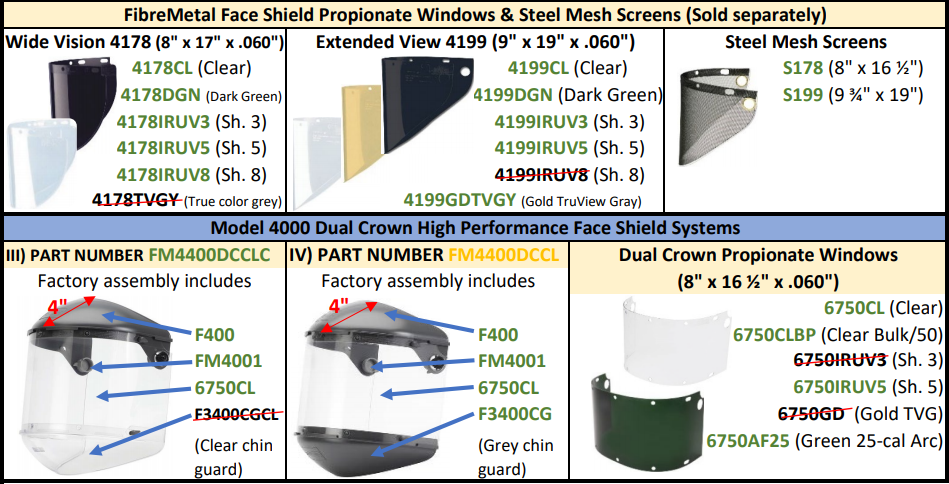 Windows for F4500-H5 or F4400 crown