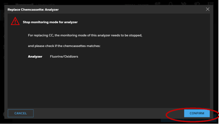 How to use the VC4 Operators Menu to Install a new Chemcassette.
