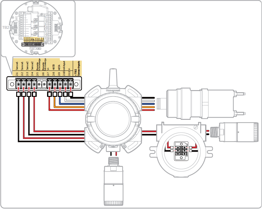 What is the OmniPoint Display Module Layout for Wiring Sensors and Hart ...