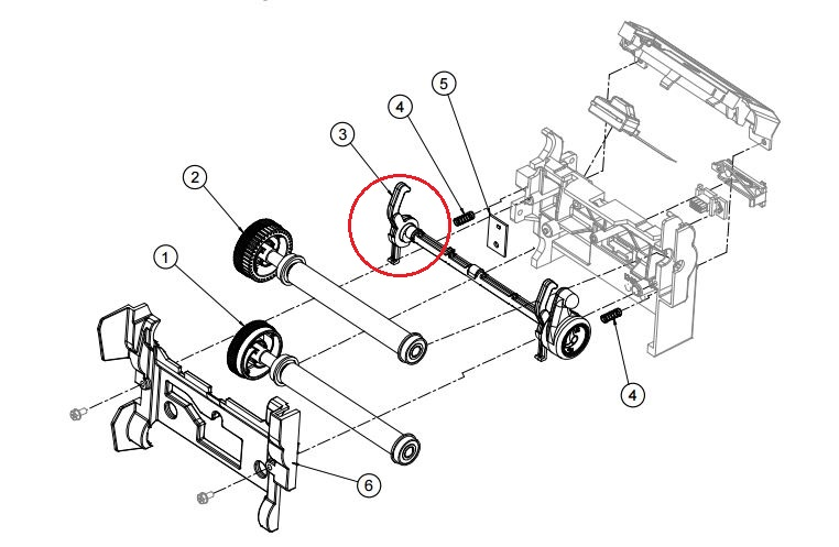 What is the part number for the Assy, Latch for the H Class printer