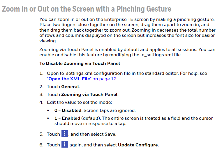How to disable screen zoom on Android 6 ETE?