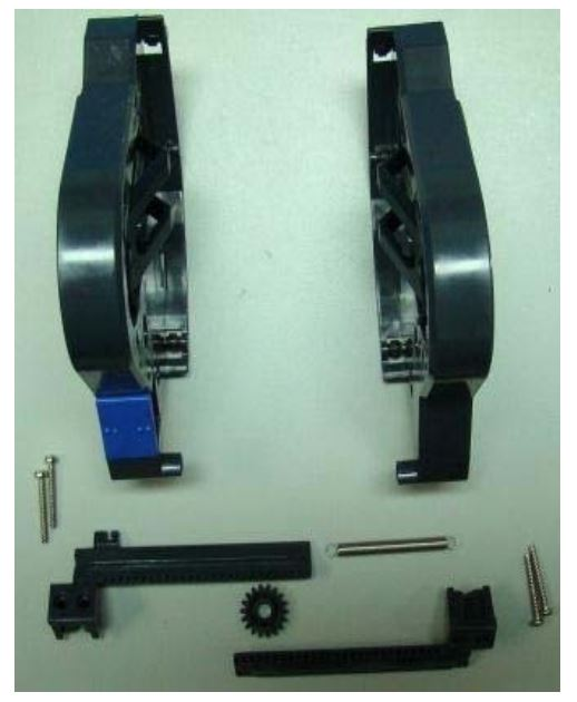What is the part number for PC43 media holder's lower gears and spring kit?