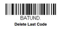 How to delete the last barcode scanned when in Batch Mode?