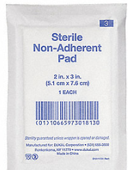 Non adherent pads part number