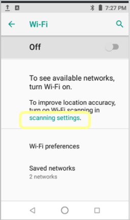Where are the Advanced Wi-Fi settings on Android devices