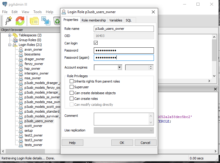 Password authentication failed for user 