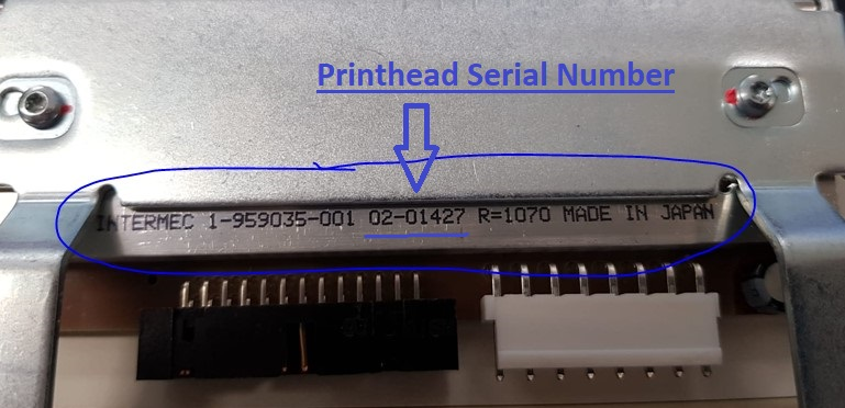 PX4i-How to check the Printhead serial number?