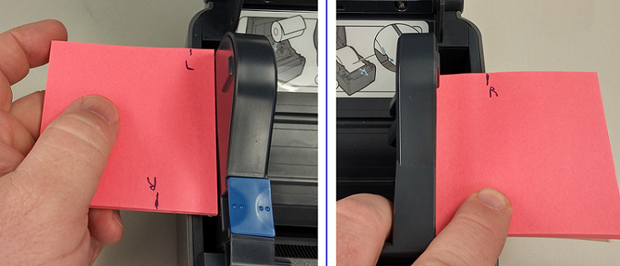 Printable stock roll won't center in Honeywell PC23d or PC43 printers