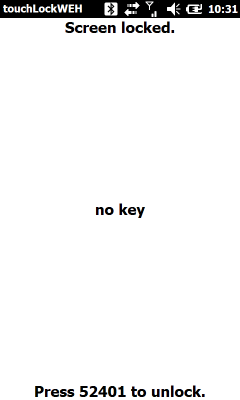 How to lock the touch screen of a Windows Embedded Handheld Mobile device?