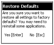 How to factory default a CK30?