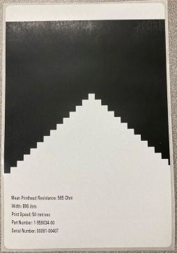 How to evaluate printhead due to missing dots on printed labels