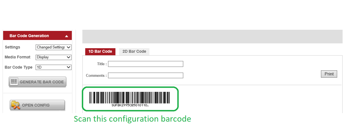 How to program a scanner to Back TAB suffix or prefix.
