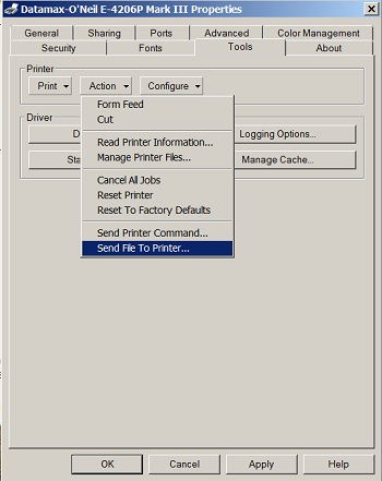 How to Send a File to the Printer Using the Windows Printer Driver