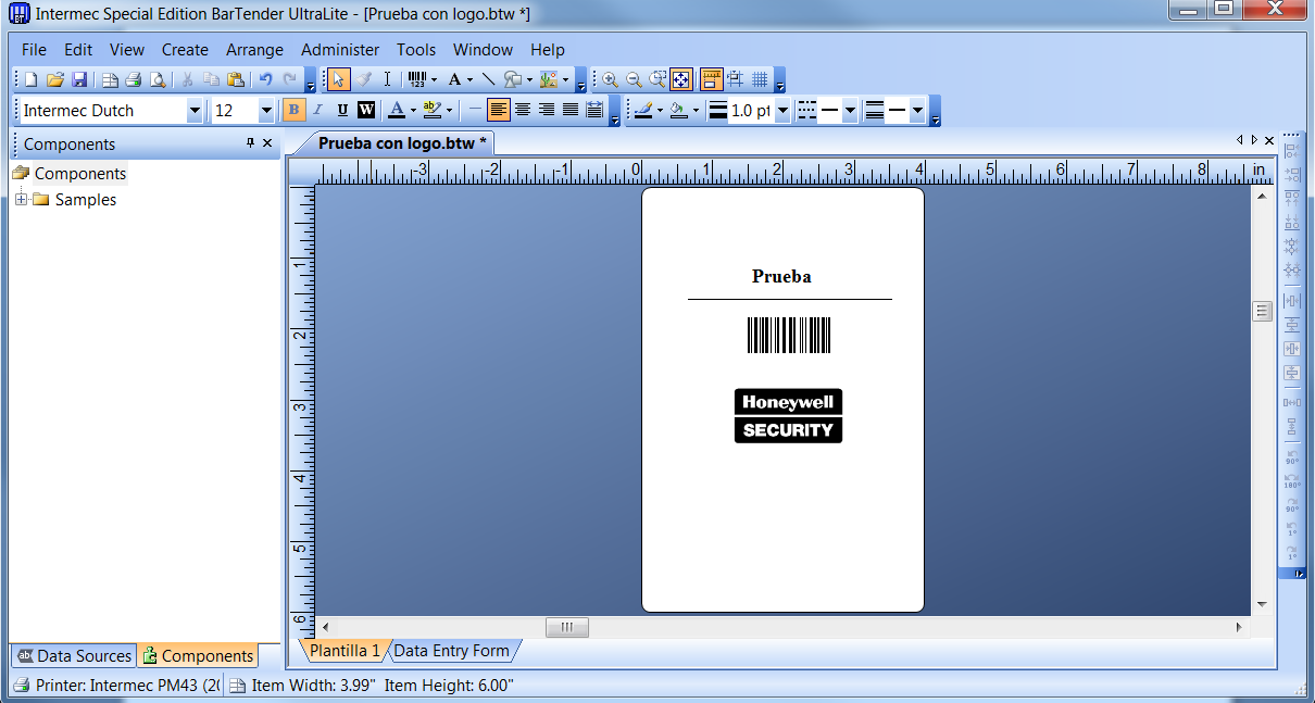 How to get commands sent by Bartender when printing a label?