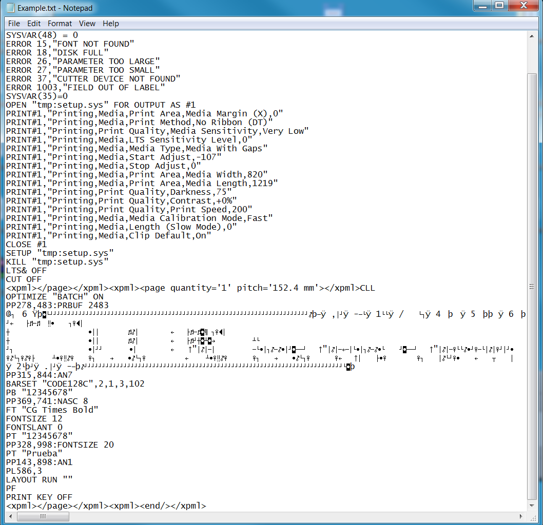 How to get commands sent by Bartender when printing a label?