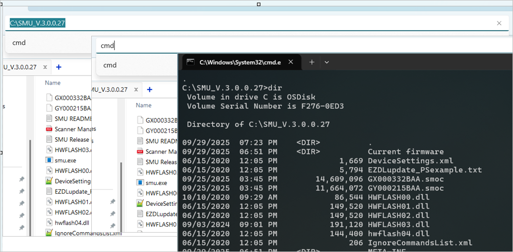 1962 Scanner - Upgrade/Downgrade Firmware with SMU Tool