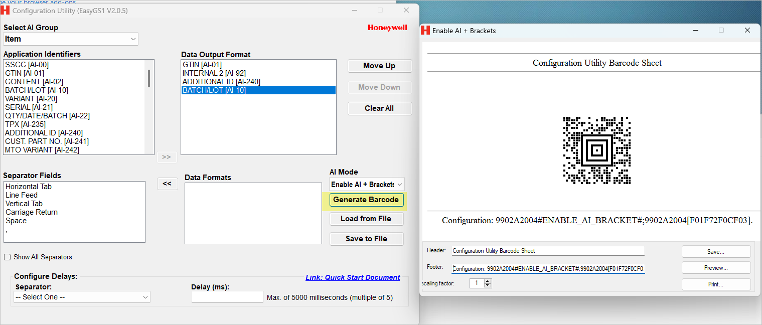 How to parse GS1 data by the embedded application identifiers?